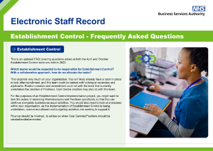 Browse Content - ESR Hub - NHS Electronic Staff Record